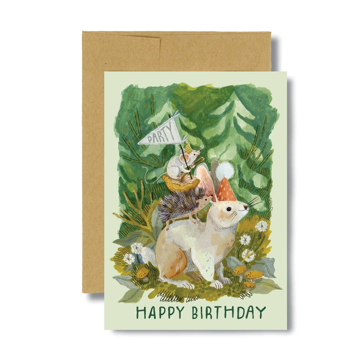 Rabbit Celebration Birthday Card – Josephine Interiors